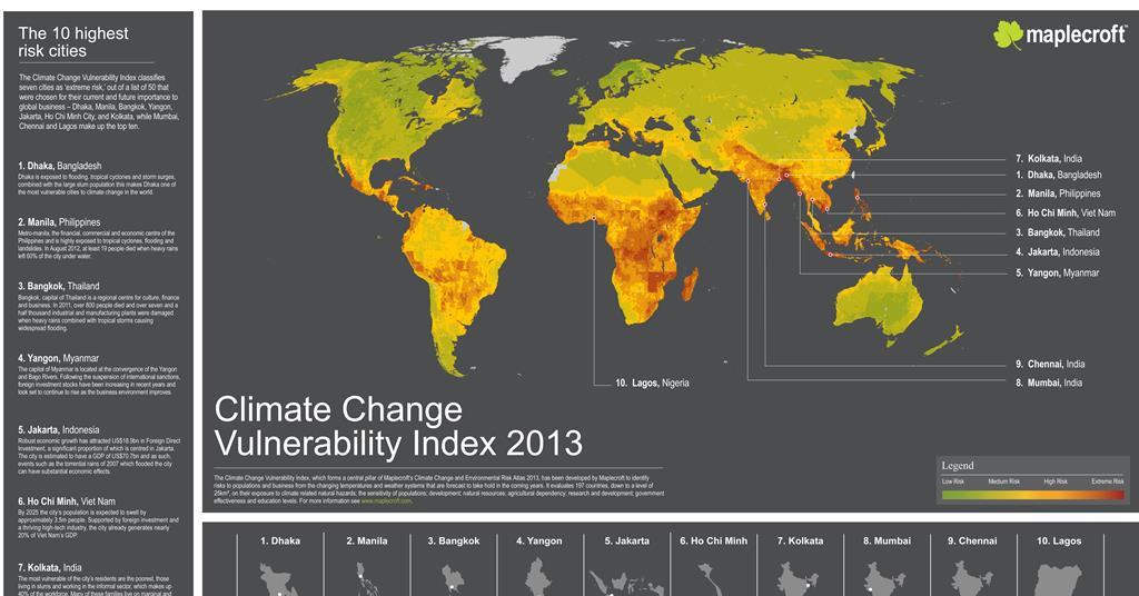Maplecroft Climate Change Vulnerability Index 2013 | Graphics ...