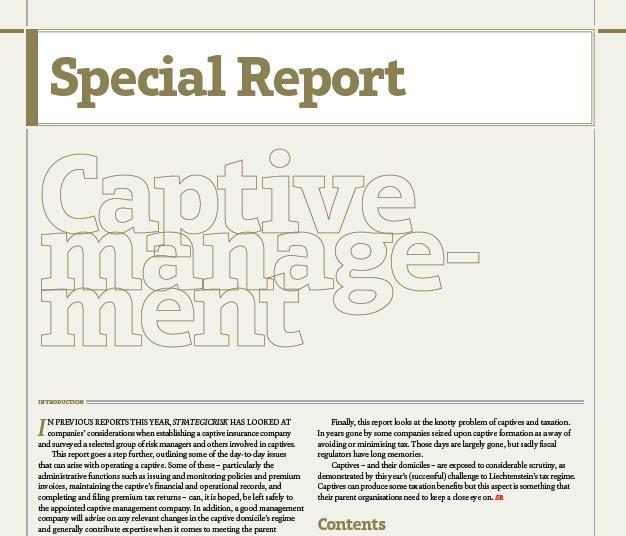 Captives Special Report: Mapping management | Special Reports ...